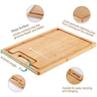 China 43.7x32x1.5cm Bamboo Large Panel Cutting Board with Juice Slot Simple and Sustainable for sale