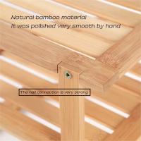 China Food Multifunctional Bamboo Plate Organizer for Kitchen and Bathroom Corner Shelf for sale