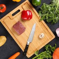 China 43.7x32x1.5cm Bamboo Large Panel Cutting Board with Juice Slot Simple and Sustainable for sale