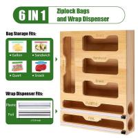 China Sustainable Bamboo Ziplock Storage Box for Easy Kitchen Organization and Food Preservation for sale