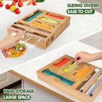 China Sustainable Bamboo Ziplock Storage Box for Easy Kitchen Organization and Food Preservation for sale