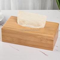 China Non-folding Rack Multifunctional Bamboo Facial Cube Tissue Box for Bathroom or Kitchen for sale