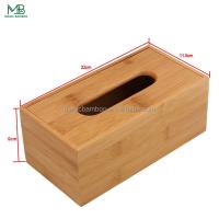 China Non-folding Rack Multifunctional Bamboo Facial Cube Tissue Box for Bathroom or Kitchen for sale