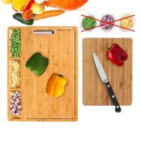 China Eco Friendly Natural Bamboo Cutting Board 30*21.1*1.5cm Size Custom Logo for Kitchen for sale