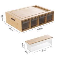 China CE Certified Four-Drawer Large Bamboo Kitchen Cutting Board Storage for Food Supplies for sale