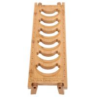 China CE / EU Certified Rectangle Bamboo 6 Grid Teacup Holder for Kung Fu Tea Set Accessories for sale