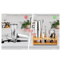 China 11-Piece Bamboo Bartender Kit Stand Custom Design Accepted for Eco-Friendly Cocktails for sale