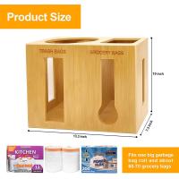 China Multi-Functional Square Wall Mount Trash Bag Grocery Bag Storage Dispenser for Kitchen for sale
