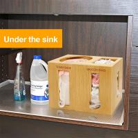 China Multi-Functional Square Wall Mount Trash Bag Grocery Bag Storage Dispenser for Kitchen for sale