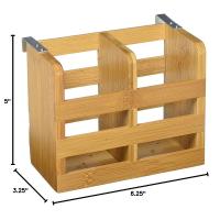 China All-Season Bamboo 2 Compartment Tableware Holder with and Custom Design Acceptance for sale