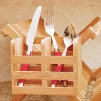 China All-Season Bamboo 2 Compartment Tableware Holder with and Custom Design Acceptance for sale