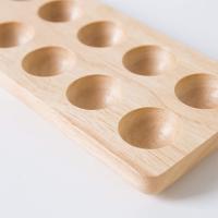 China Customized Logo Bamboo Egg Safe Storage Rack for Kitchen Fridge Display Countertop for sale