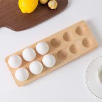 China Customized Logo Bamboo Egg Safe Storage Rack for Kitchen Fridge Display Countertop for sale