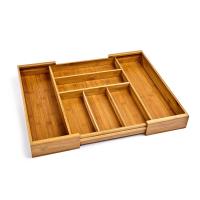 China Convenient Bamboo Drawer Organizer for Household Sundries Storage 35.6 x 27.9 x 6.4 cm for sale