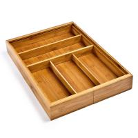 China Convenient Bamboo Drawer Organizer for Household Sundries Storage 35.6 x 27.9 x 6.4 cm for sale