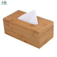 China Custom Design Accepted Home Fresh Design Sustainable Bamboo Tissue Box Holder Cover for sale