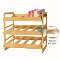 China Food 3 Tier Stackable Bamboo Can Holder Storage Organizer with Sustainable Label Sticker for sale