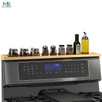 China Eco-Friendly Bamboo Magnetic Stovetop Shelf for Spice Storage for sale