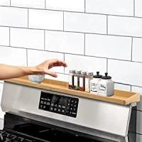 China Eco-Friendly Bamboo Magnetic Stovetop Shelf for Spice Storage for sale
