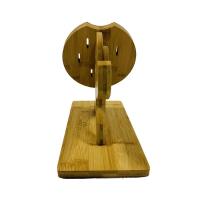 China Bamboo Wood Kitchen Soldier Shield Shape Knife Holder Knife Block Holds 6 Knives for sale