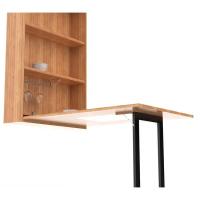 China Wall Mounted Solid Wood Bamboo Storage Cabinet Kitchen Collapsible for Cutlery for sale