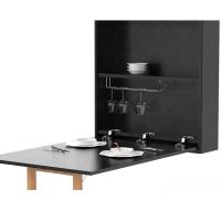 China Wall Mounted Solid Wood Bamboo Storage Cabinet Kitchen Collapsible for Cutlery for sale