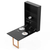 China Wall Mounted Solid Wood Bamboo Storage Cabinet Kitchen Collapsible for Cutlery for sale