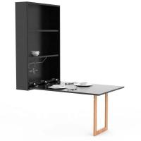 China Wall Mounted Solid Wood Bamboo Storage Cabinet Kitchen Collapsible for Cutlery for sale