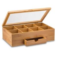 China Modern Design Natural Bamboo Tea Bag Storage Box A Perfect Addition to Your Collection for sale