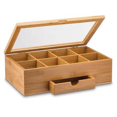 China Modern Design Natural Bamboo Tea Bag Storage Box A Perfect Addition to Your Collection for sale