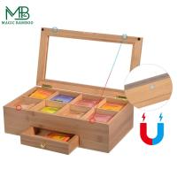 China Modern Design Natural Bamboo Tea Bag Storage Box A Perfect Addition to Your Collection for sale
