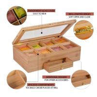 China Modern Design Natural Bamboo Tea Bag Storage Box A Perfect Addition to Your Collection for sale