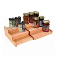 China Storage Holders Racks Simple Bamboo Ladder-Shaped Spice Storage for Kitchen Countertop for sale