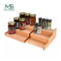 China Storage Holders Racks Simple Bamboo Ladder-Shaped Spice Storage for Kitchen Countertop for sale
