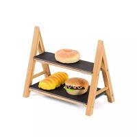 China Natural Bamboo Display Stand for Exquisite Party Cakes and Desserts CE / EU Certified for sale