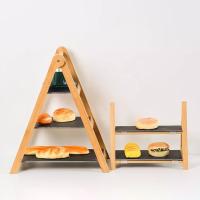 China Natural Bamboo Display Stand for Exquisite Party Cakes and Desserts CE / EU Certified for sale