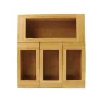 China Kitchen Drawer Organizer -Made Natural Bamboo Ziplock Bag Baggie Storage and Dispenser for sale