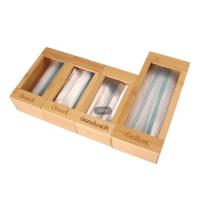 China Aluminum Food Container 100% Natural Bamboo Ziplock Bag Storage Box with Cover for sale