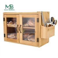 China Direct Bamboo Bread Storage Box with Dinnerware Holder For Kitchen Sustainable Design for sale