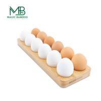 China Customized Holes Bamboo Egg Tools Display Stand for Eco-friendly Countertop Display for sale