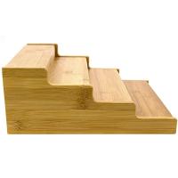 China Multifunctional 4 Tier Organic Solid Bamboo Expandable Spice Rack For Modern Cabinets for sale