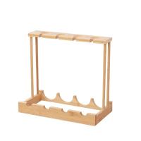 China Sustainable Bamboo Wine Bottle Storage Holder For 4 Bottles Perfect for Food Storage for sale