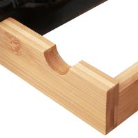 China Sustainable Bamboo Wine Bottle Storage Holder For 4 Bottles Perfect for Food Storage for sale