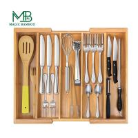 China 5 Grid Multi-functional Bamboo Storage Box with Drawer Eco-friendly and Practical for sale