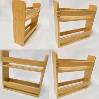 China 28x28x8cm Bamboo Spice Holder Tray for In-drawer Kitchen Cabinet 3-tier Organization for sale