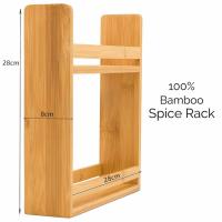 China 28x28x8cm Bamboo Spice Holder Tray for In-drawer Kitchen Cabinet 3-tier Organization for sale