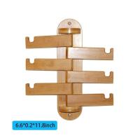 China Customized Clothing Towel Rack Bamboo Hanger With Hooks for sale