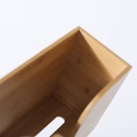China Kitchen Wall Mount Custom Clear Paper Towel Napkin Tissue Box in Natural Bamboo Color for sale
