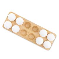 China Bamboo Egg Tray For Countertop Or Refrigerator Rectangular Shape Ideal For Milk Shake for sale