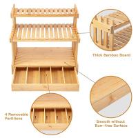 China Sustainable Bamboo Spice Rack 3 Tier Multifunction Rectangle Storage Kitchen Customizable for sale